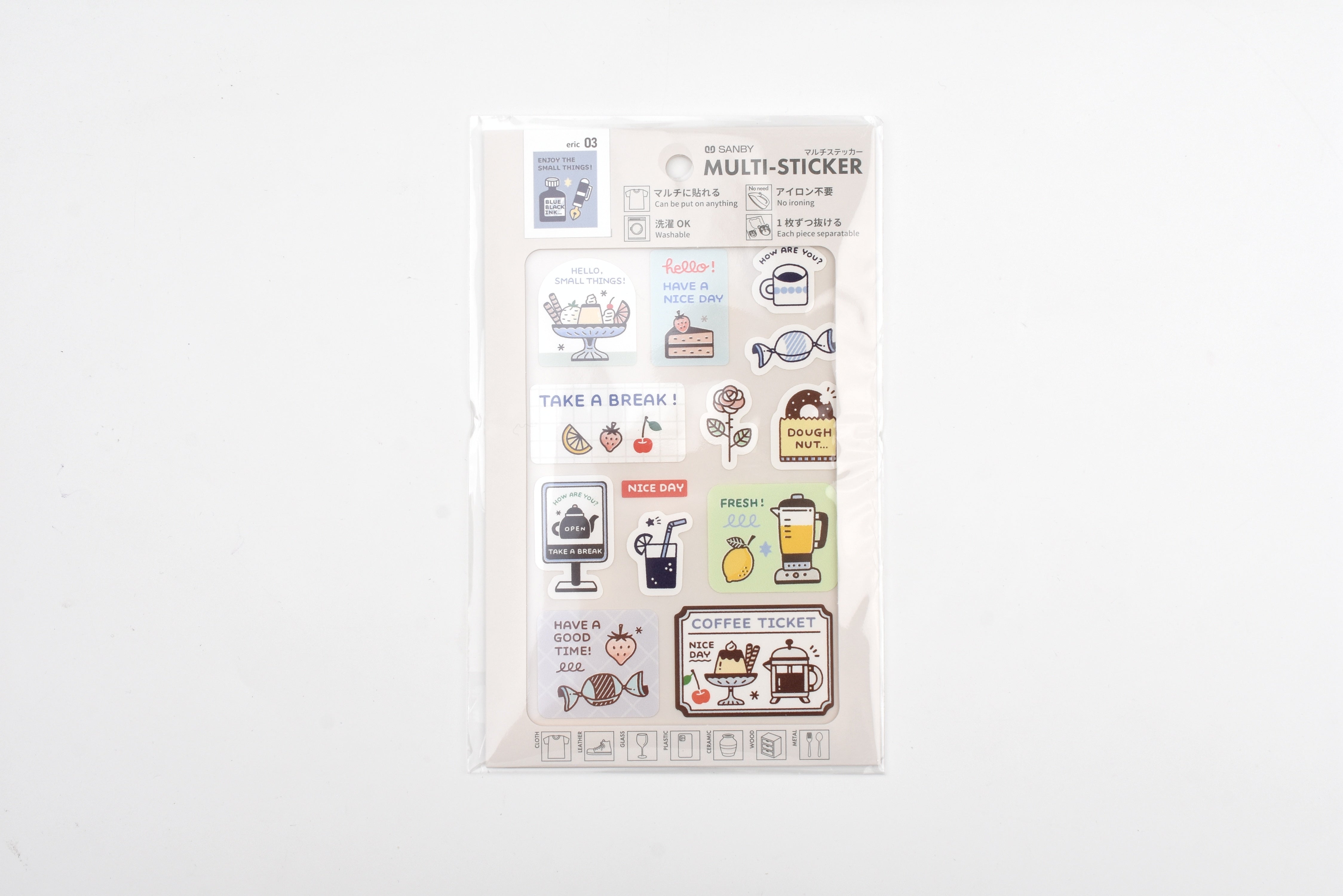 eric x SANBY Multi-Sticker - Tea Time – Yoseka Stationery