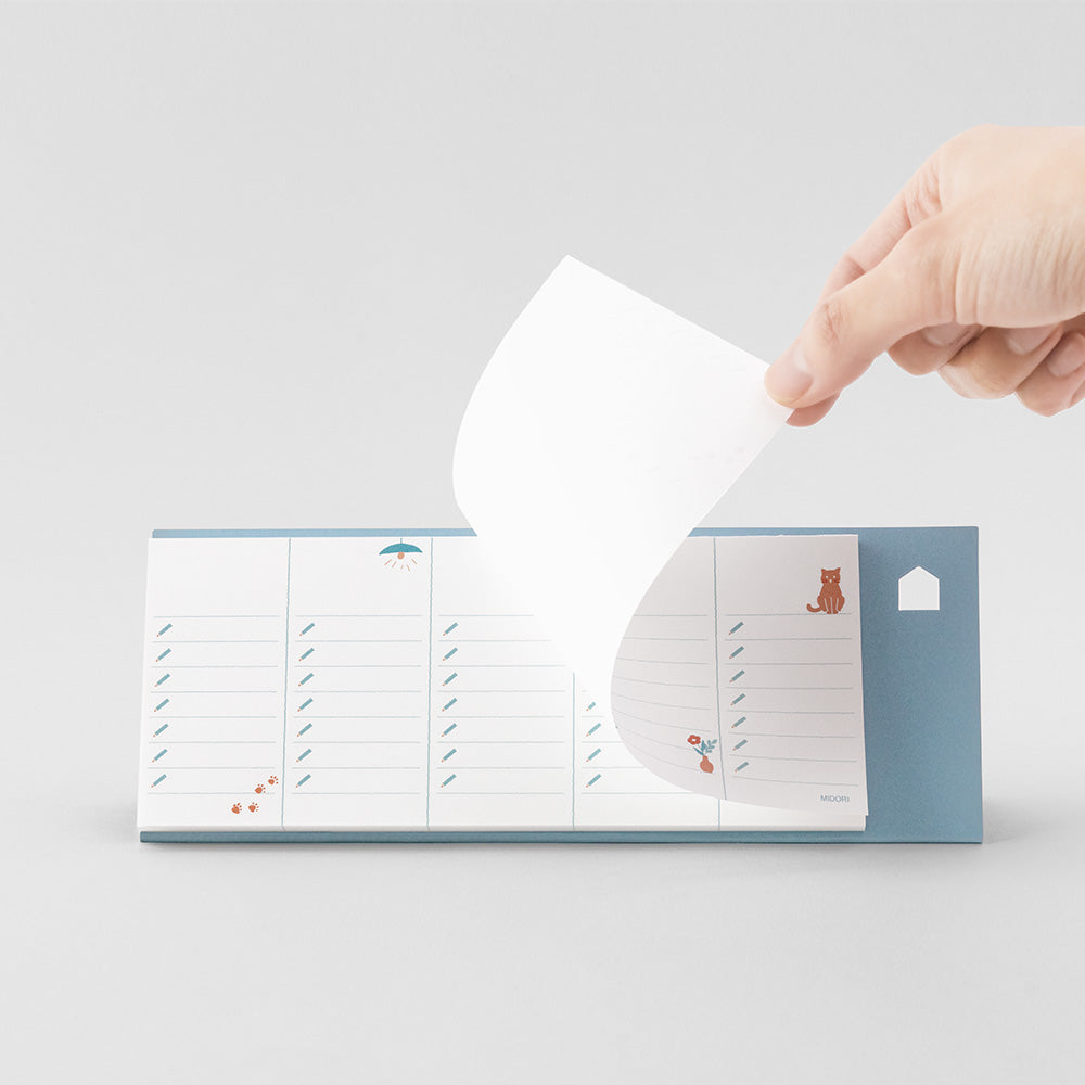 Midori Stand Memo Pad - Horizontal Type - To-Do List – Yoseka Stationery