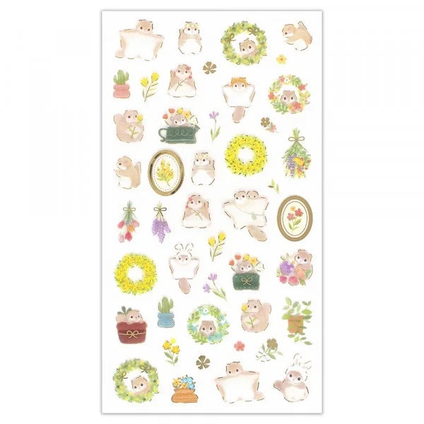 NB - Momonga x flower Large Transparent Sticker Sheet - Chill Flying S ...