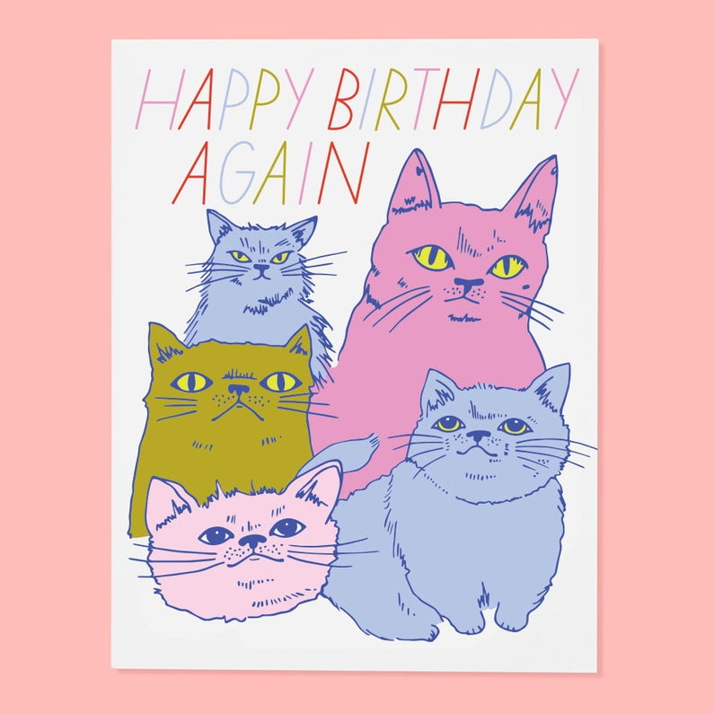 Cats Again Bday Card – Yoseka Stationery