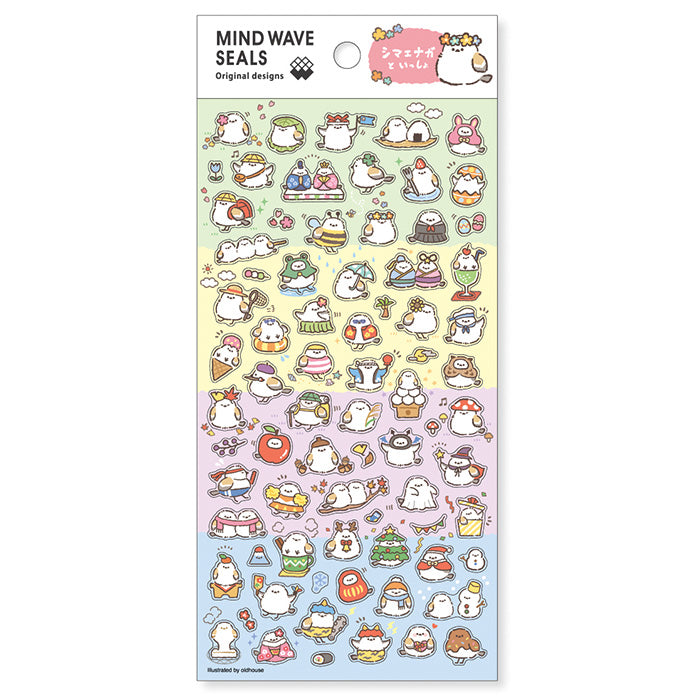 Mind Wave - Seal Stickers - Shimaenaga – Yoseka Stationery