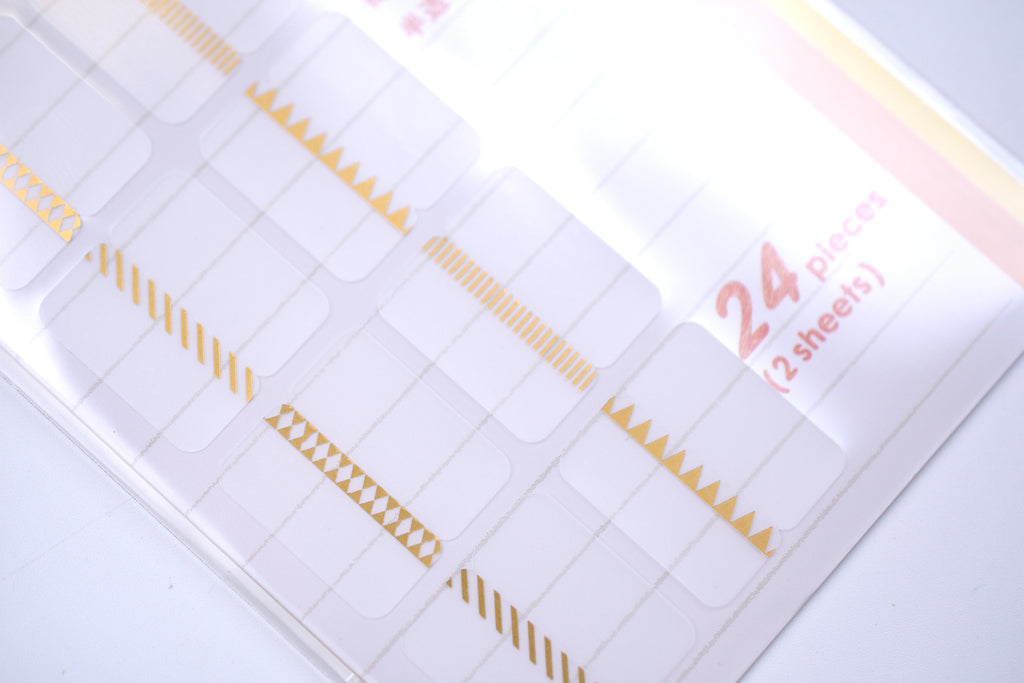 Midori Planner Index Label - Pattern Gold – Yoseka Stationery