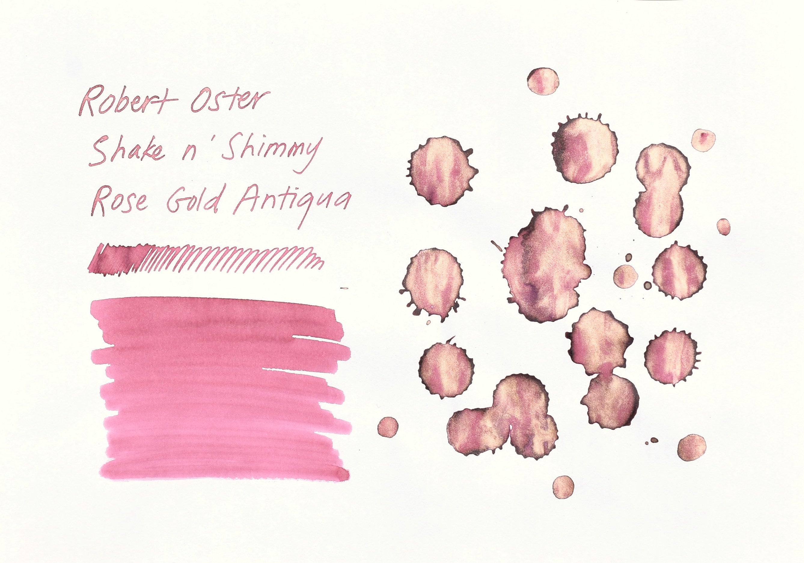 Robert Oster Signature Ink - Shake n' Shimmy - Rose Gold Antiqua - 50m ...