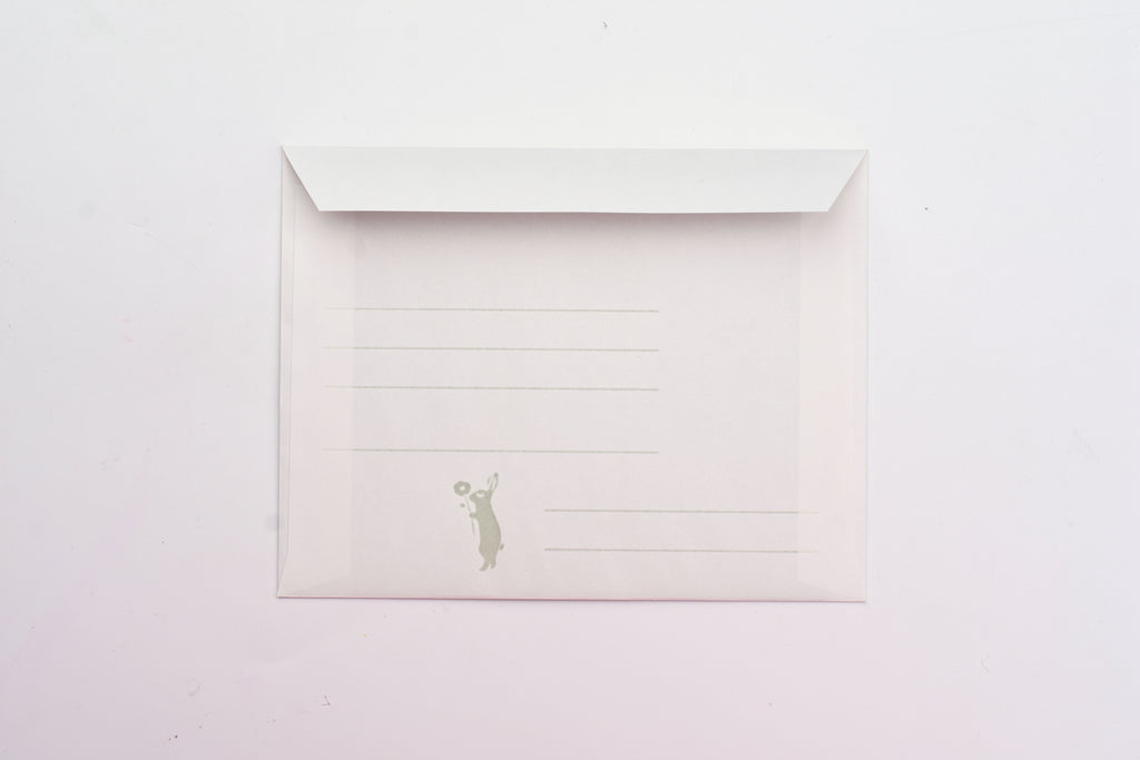 Midori Watermark Letter Set - Rabbit – Yoseka Stationery