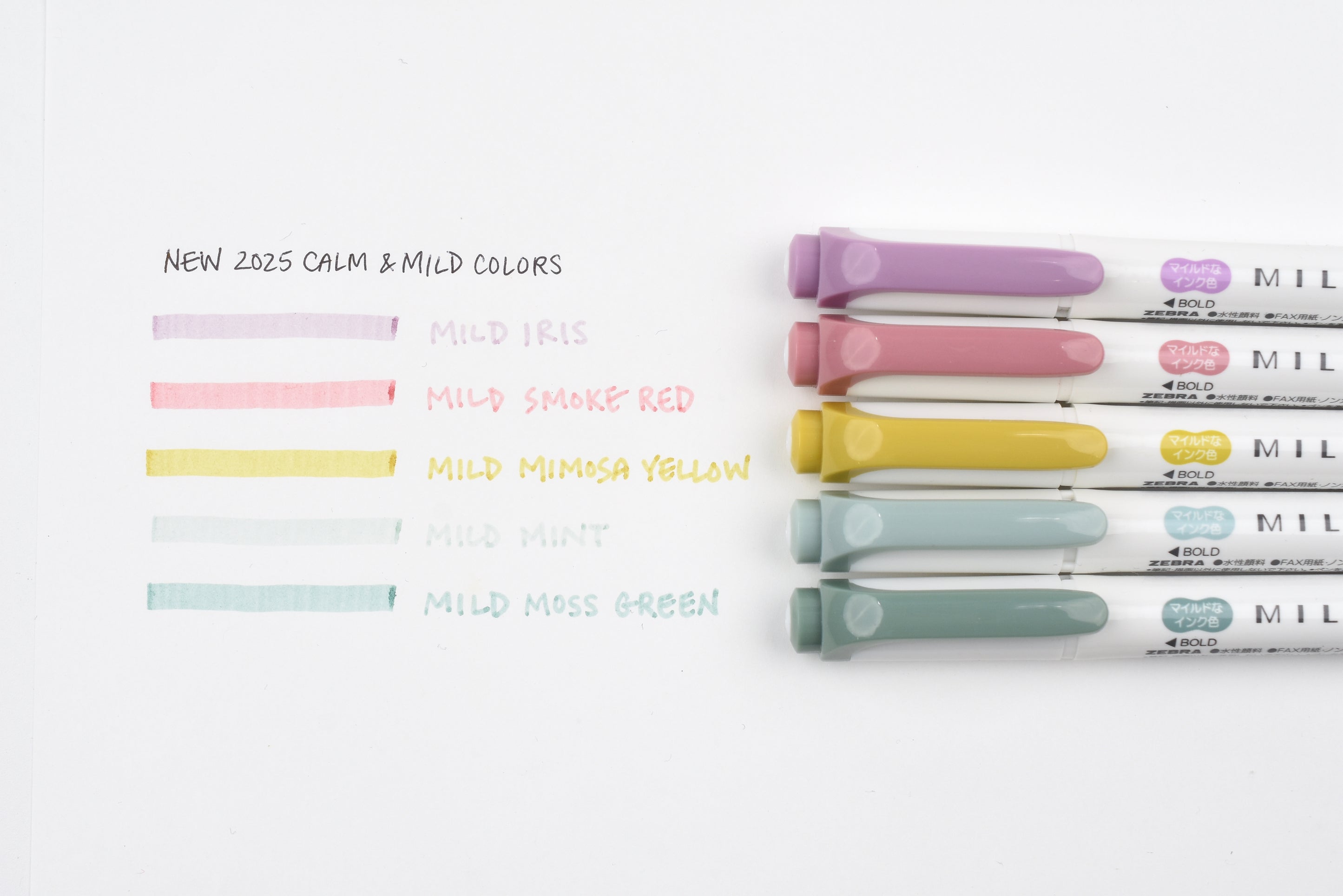 Zebra Highlighter Mildliner (with New 2025 Colors!) – Yoseka Stationery