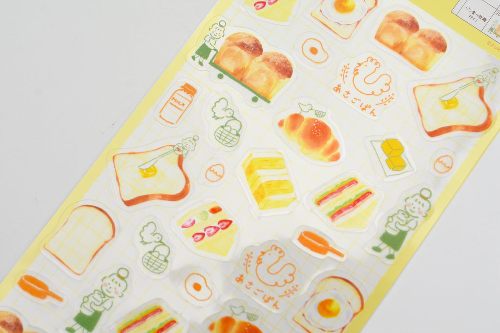 Furukawa Paper Sticker Sheet - Pantown - Asago bread – Yoseka Stationery