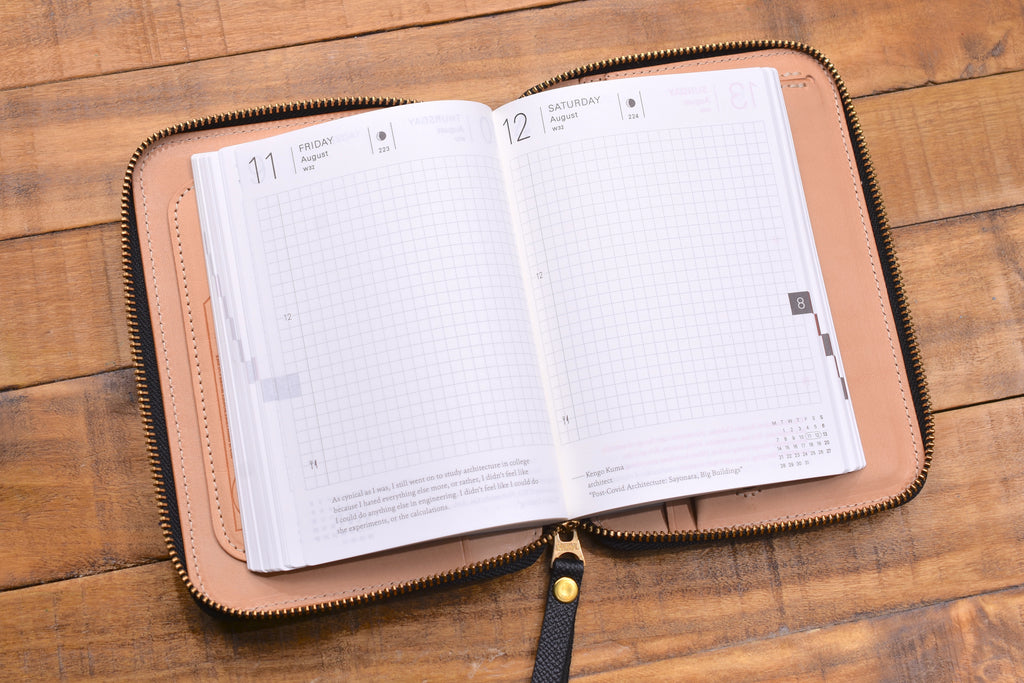 The Superior Labor - Zip Organizer A6 - Calf Leather – Yoseka Stationery