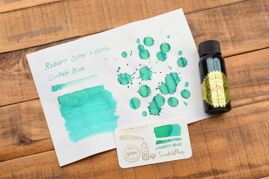 Robert Oster Signature Ink x Yoseka - Confetti Blue - 50ml – Yoseka Stationery