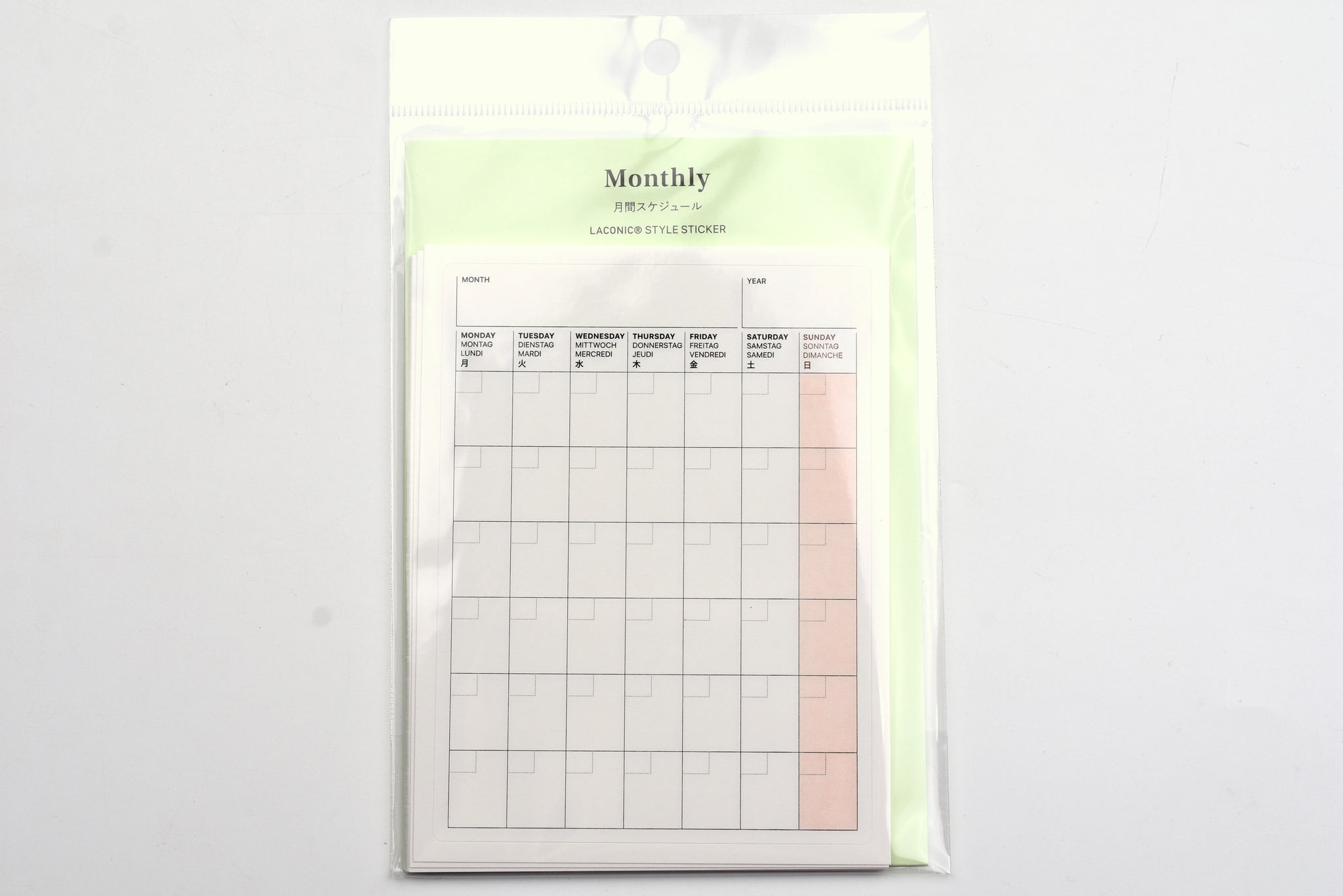 Laconic Style Sticker - Monthly – Yoseka Stationery