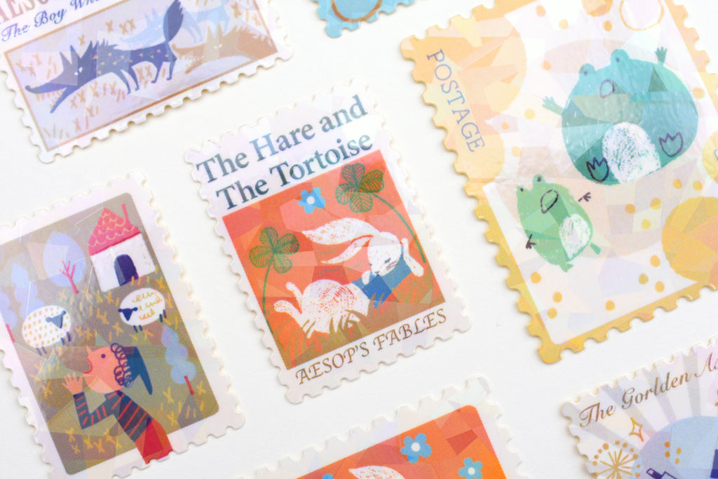 SEAL-DO Gold-Foil Flake Sticker - Aesop's Fables 2 – Yoseka Stationery