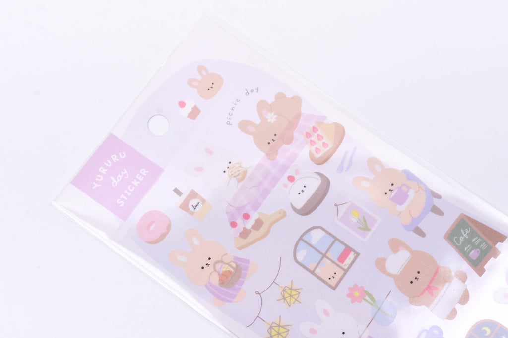 Yururu Day Sticker - Rabbit – Yoseka Stationery