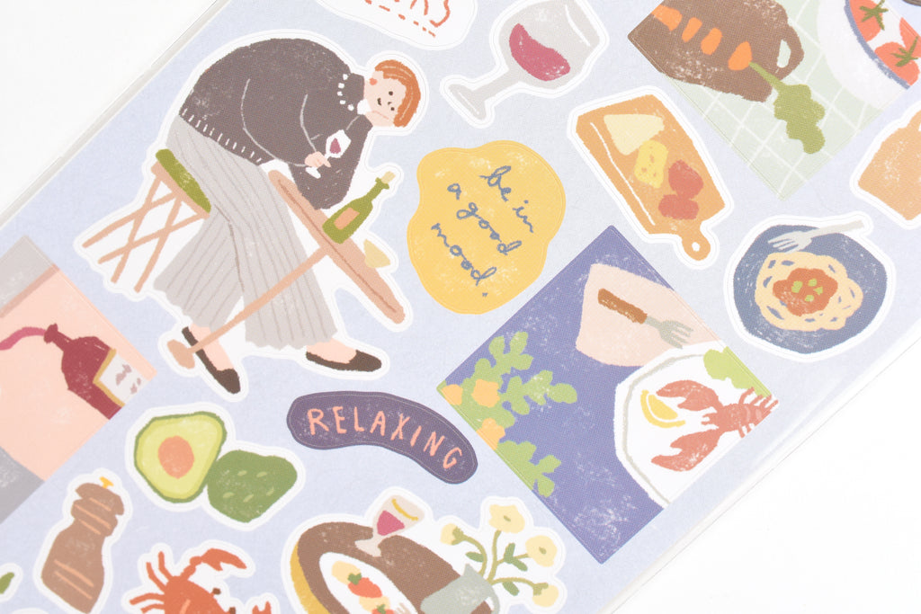 Mind Wave - Just Chilling Sticker - Time for Dinner – Yoseka Stationery