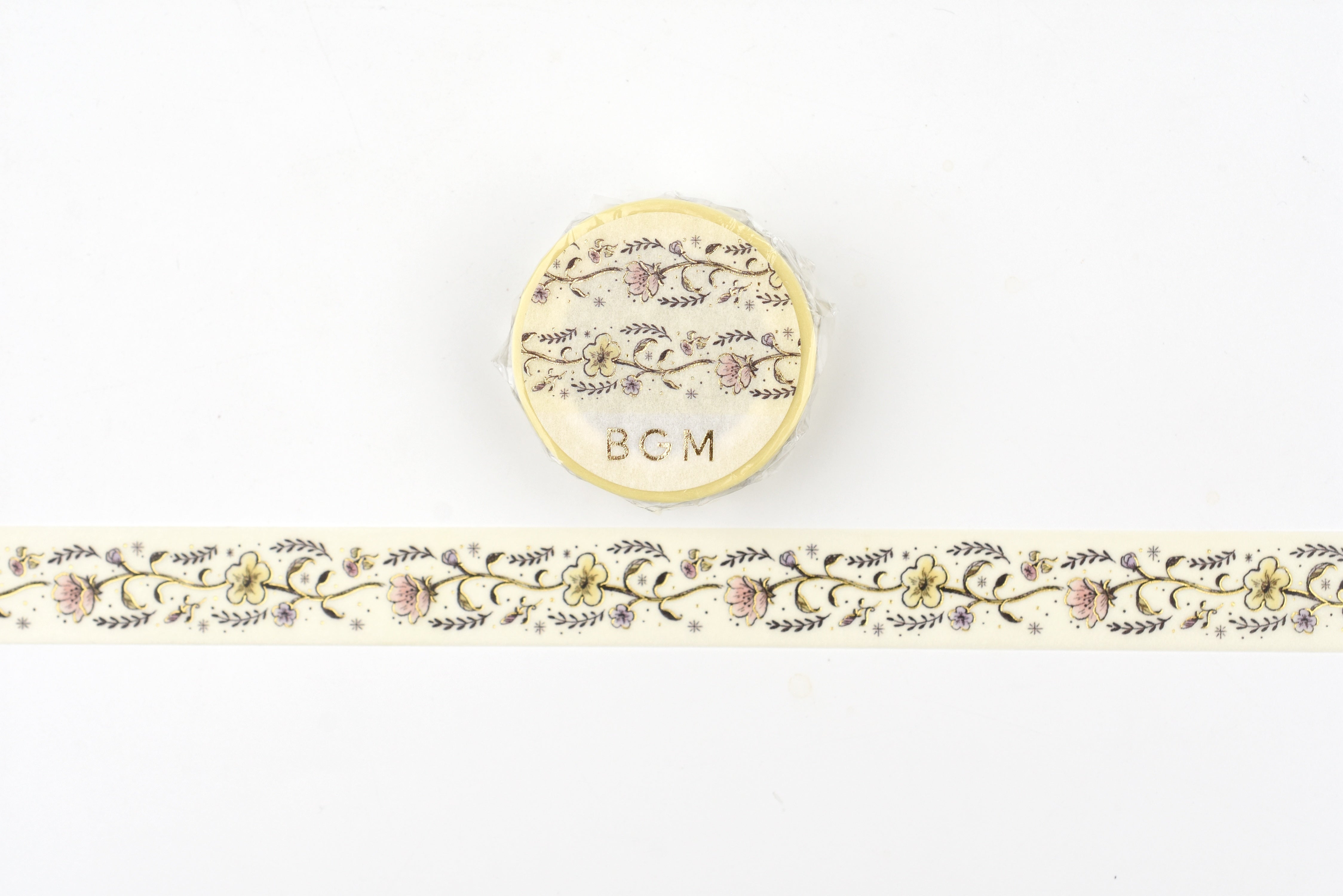 BGM Life Washi Tape - Foil Stamping - Flower Sketch – Yoseka Stationery