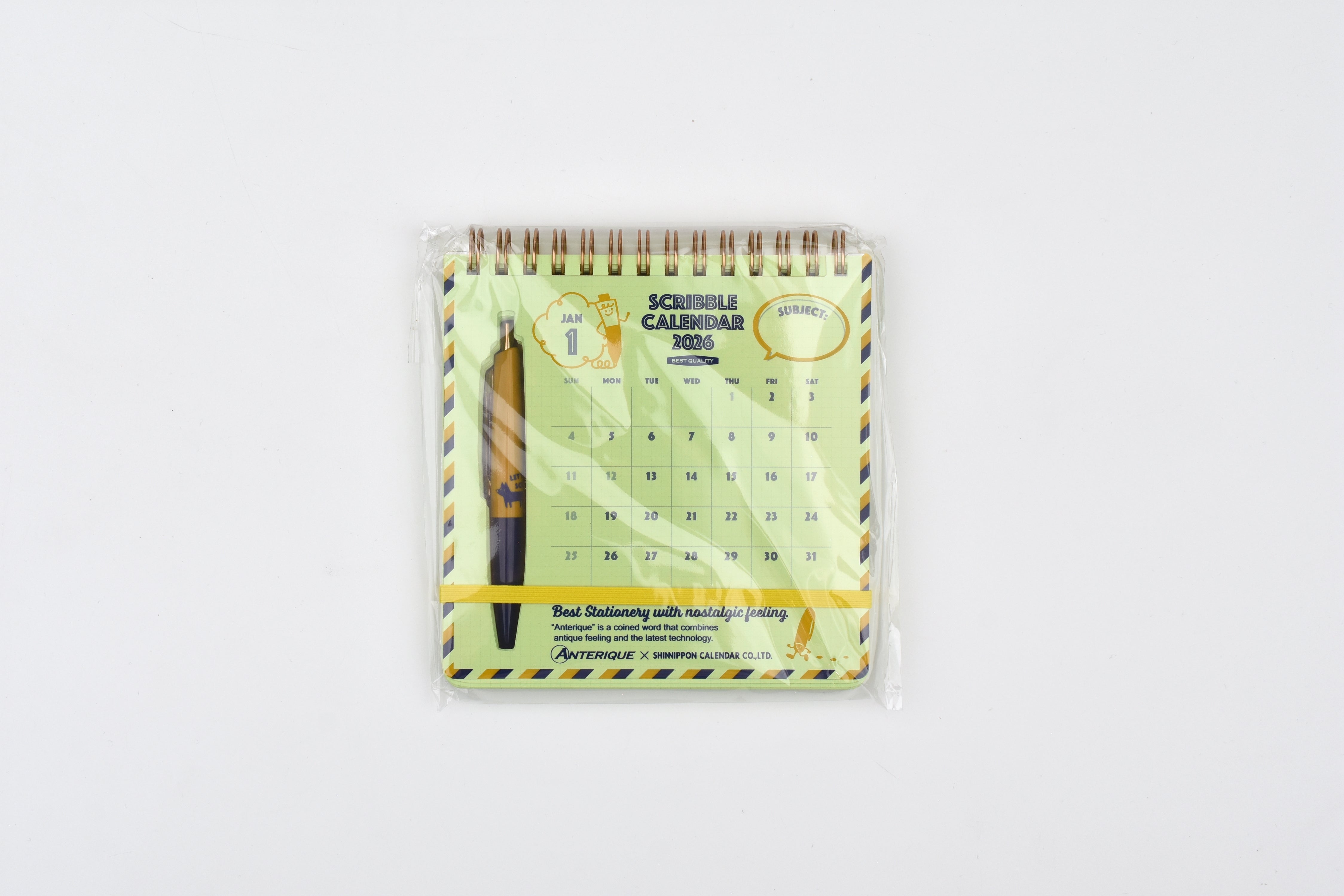 Shinnippon x Anterique 2026 - Scribble Calendar – Yoseka Stationery