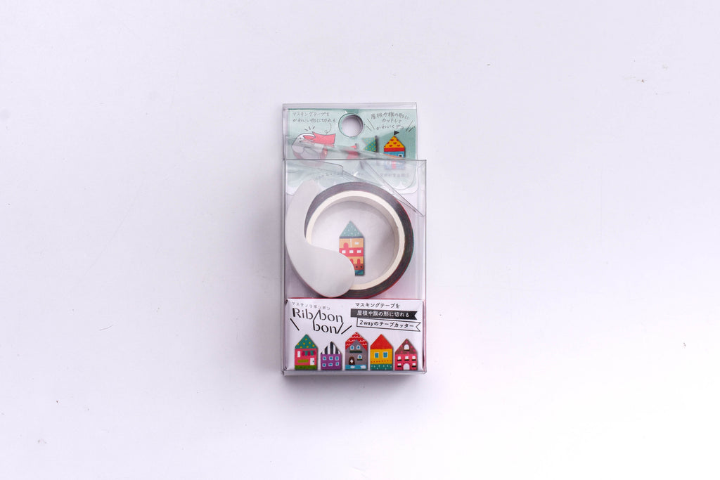 Kutsuwa Ribbon 2-way Washi Tape Cutter - House – Yoseka Stationery