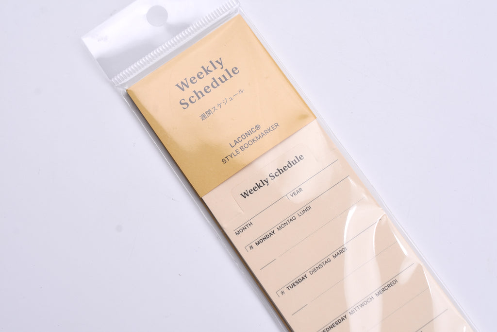 Laconic Style Bookmarker - Weekly – Yoseka Stationery
