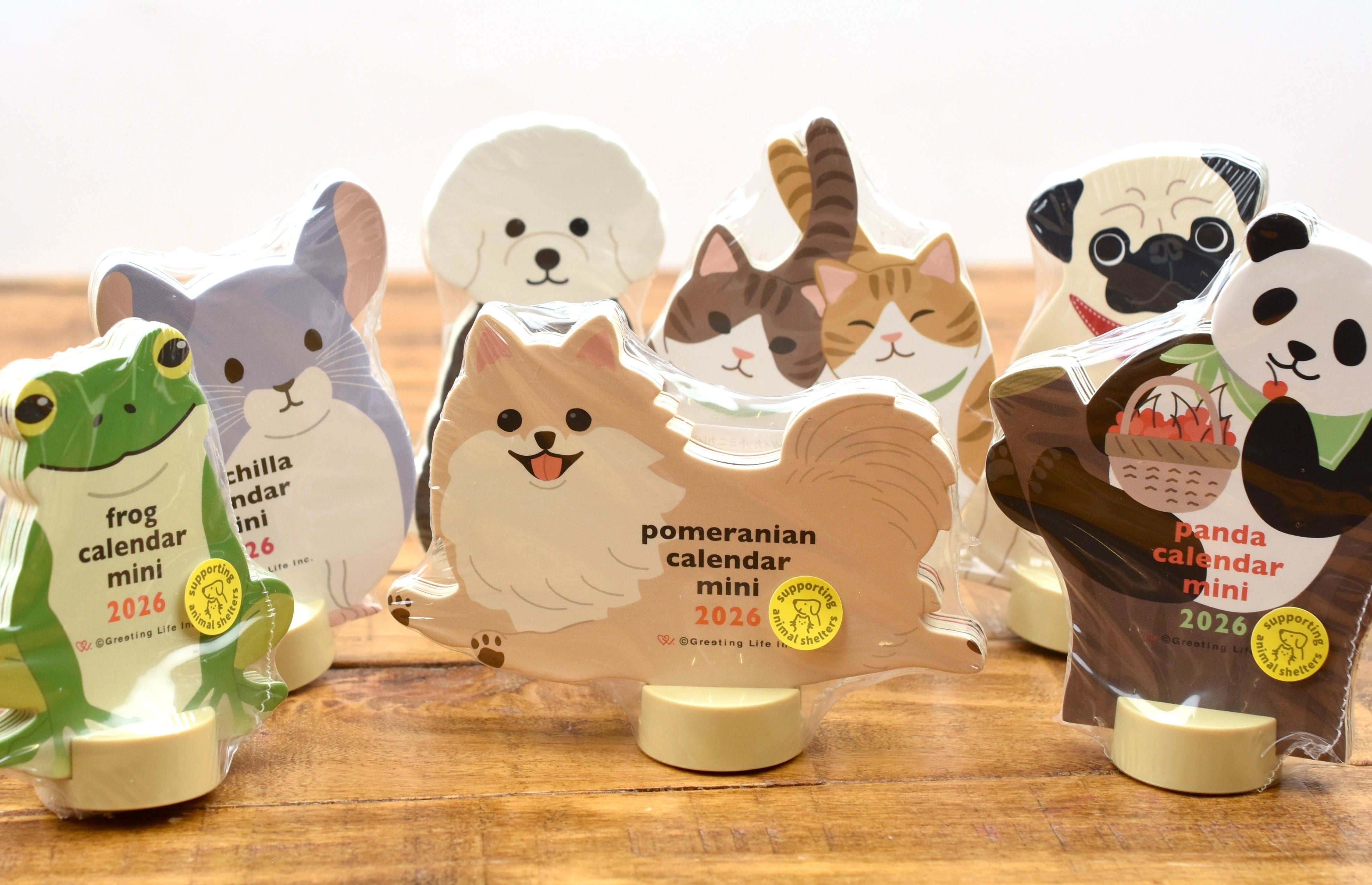 Greeting Life Animal Die-Cut Calendar 2026 - Mini – Yoseka Stationery