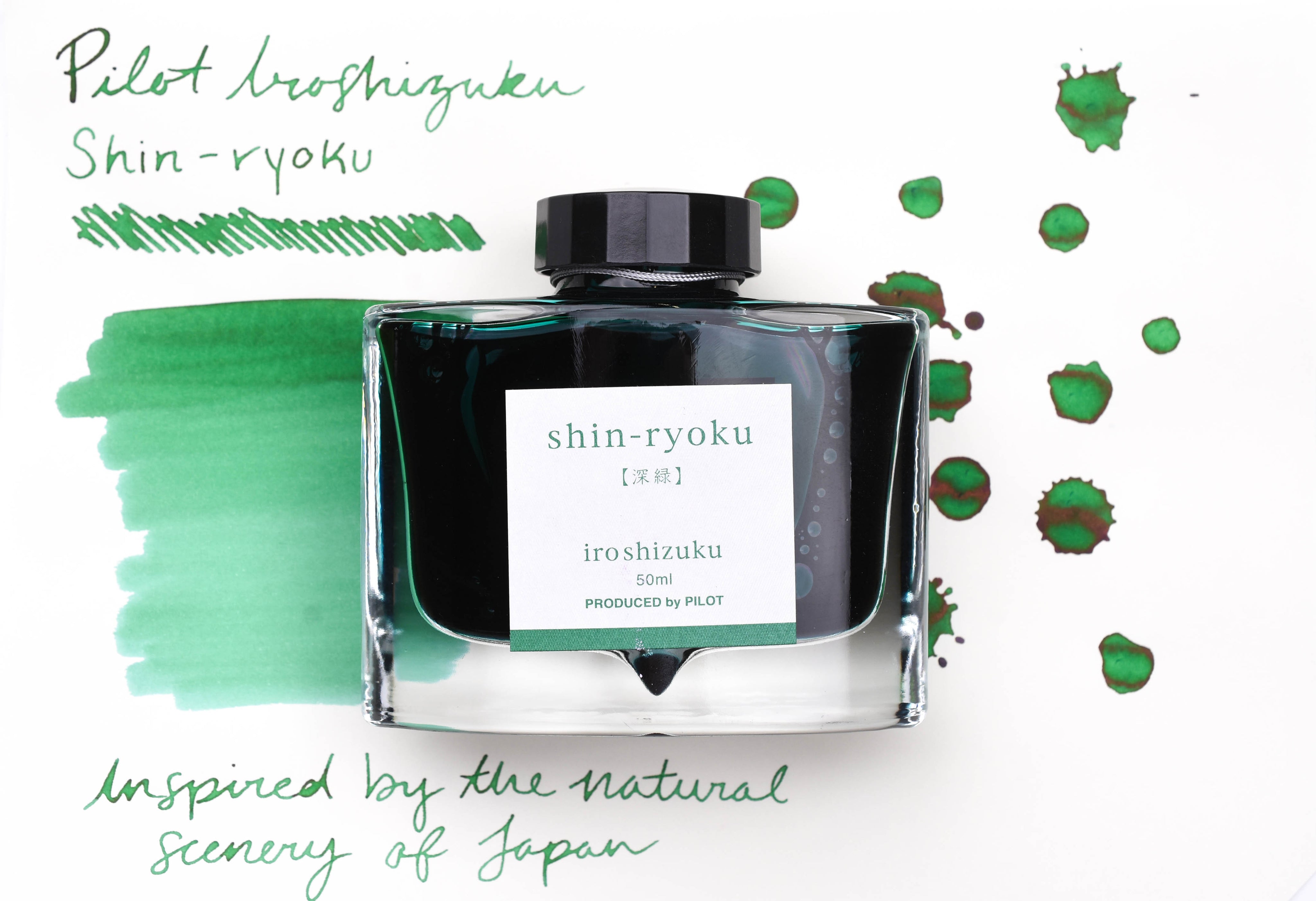 Pilot Iroshizuku Ink - Shin-ryoku - 50 mL Bottle Ink – Yoseka Stationery