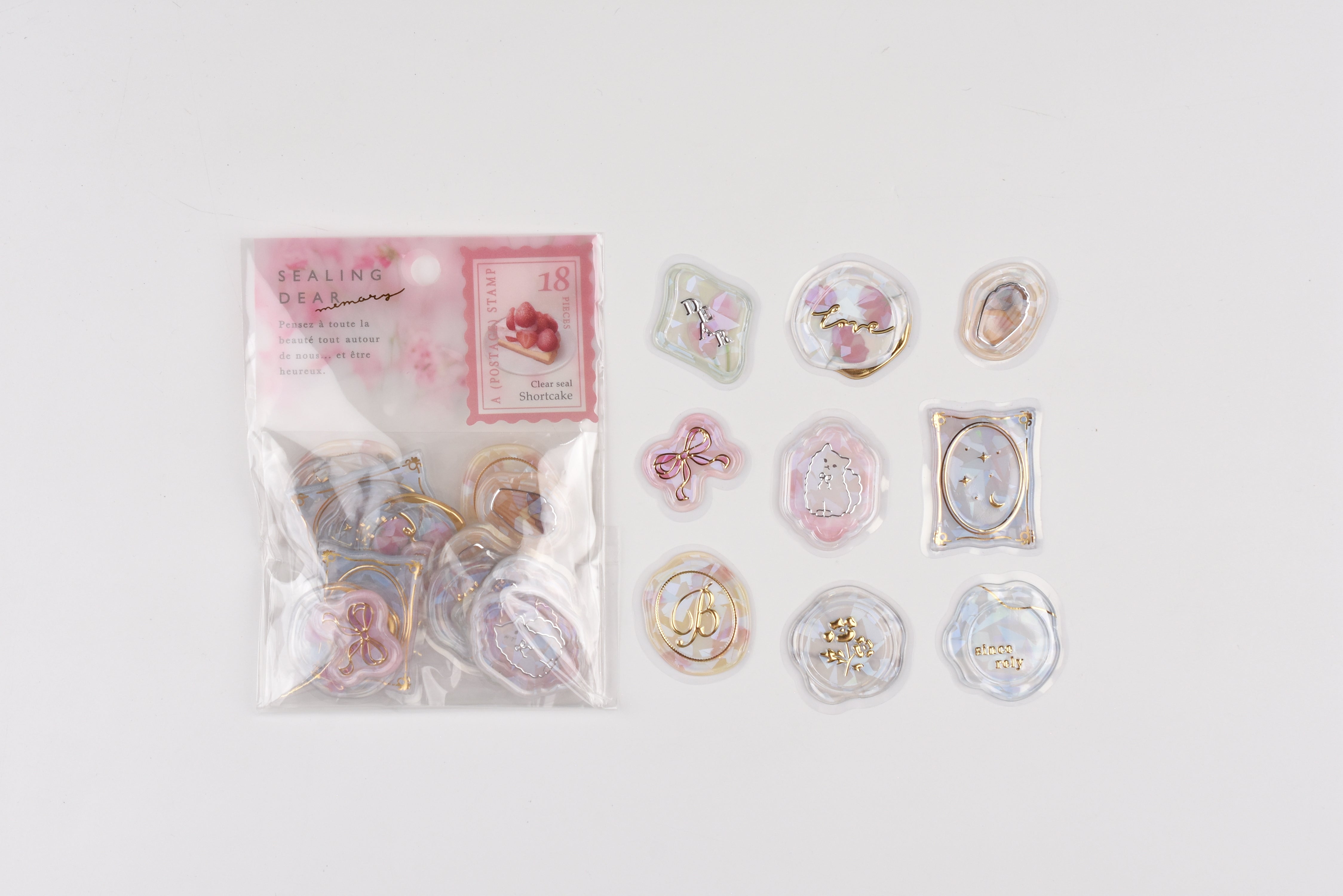 Q-Lia Sealing Dear Memory Clear Seal - Shortcake – Yoseka Stationery