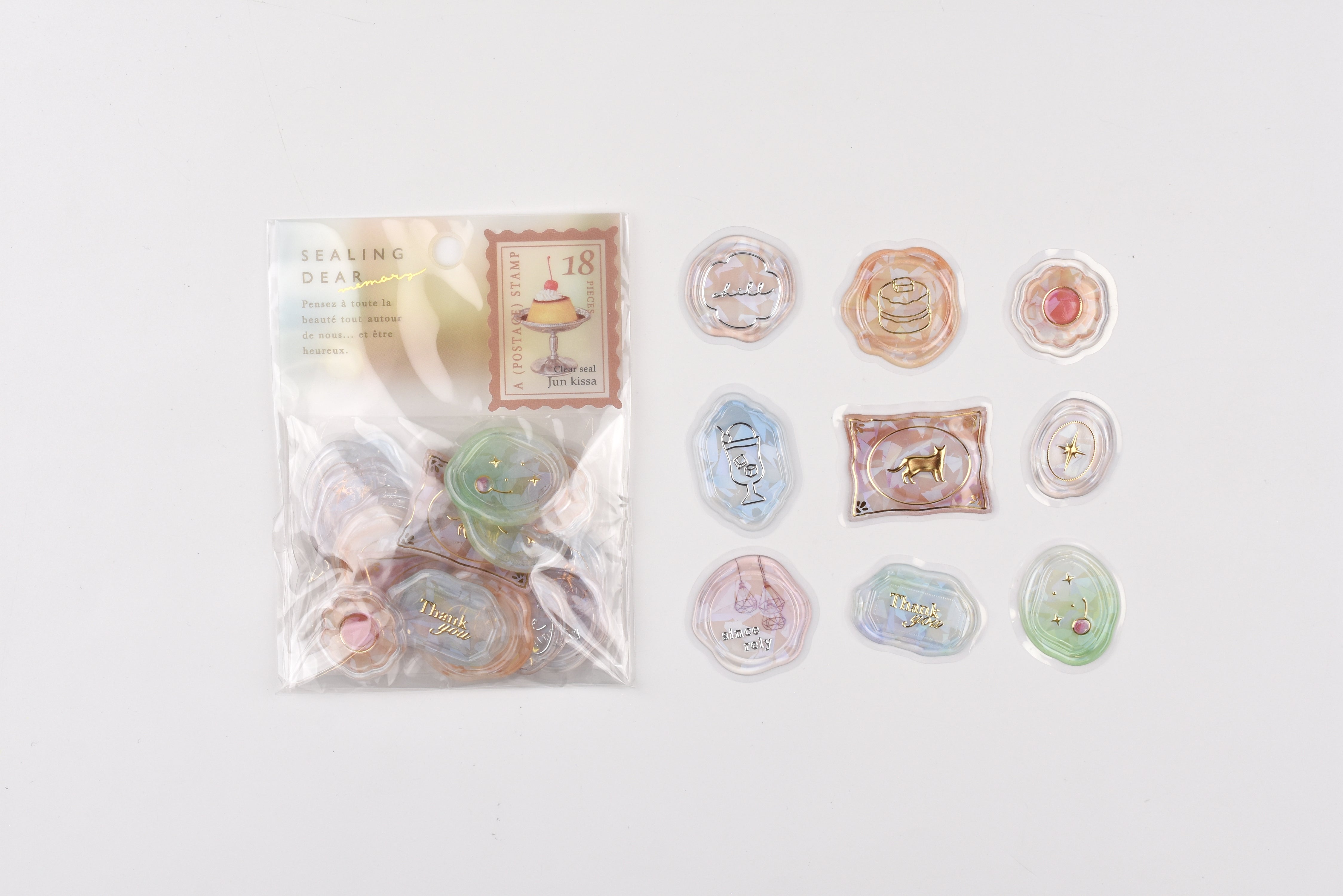 Q-Lia Sealing Dear Memory Clear Seal - Jun Kissa – Yoseka Stationery