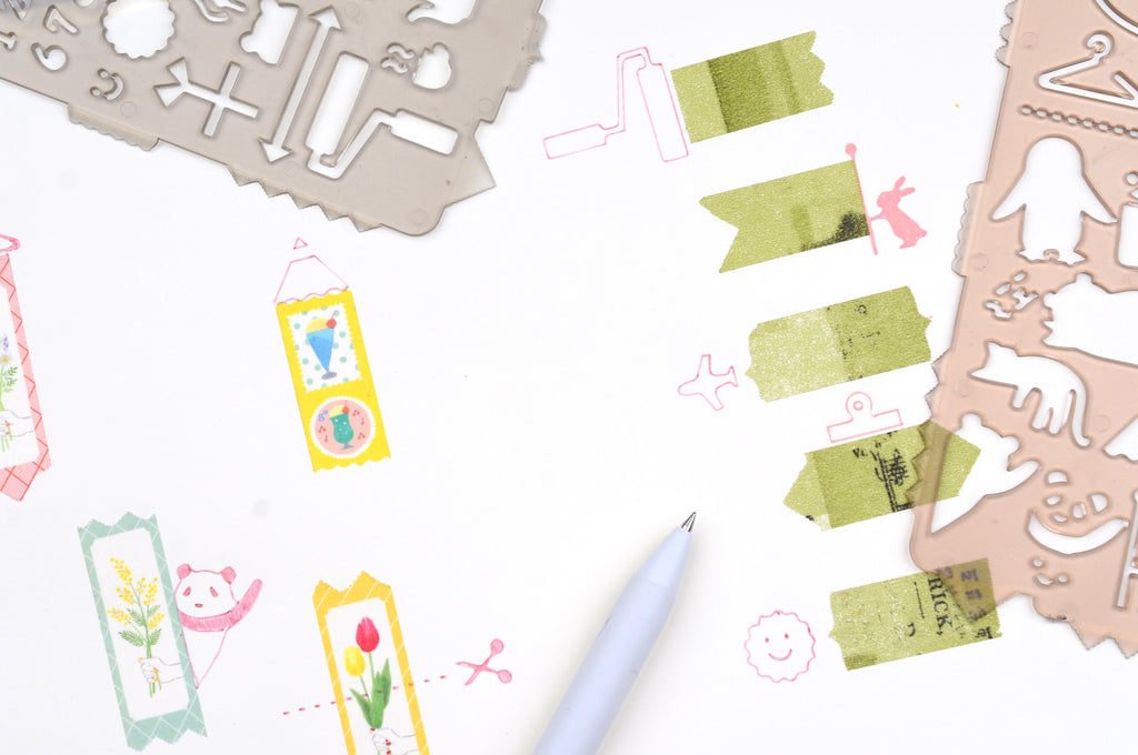 Kutsuwa Mastemplate - Washi Tape Cutter & Stencil – Yoseka Stationery