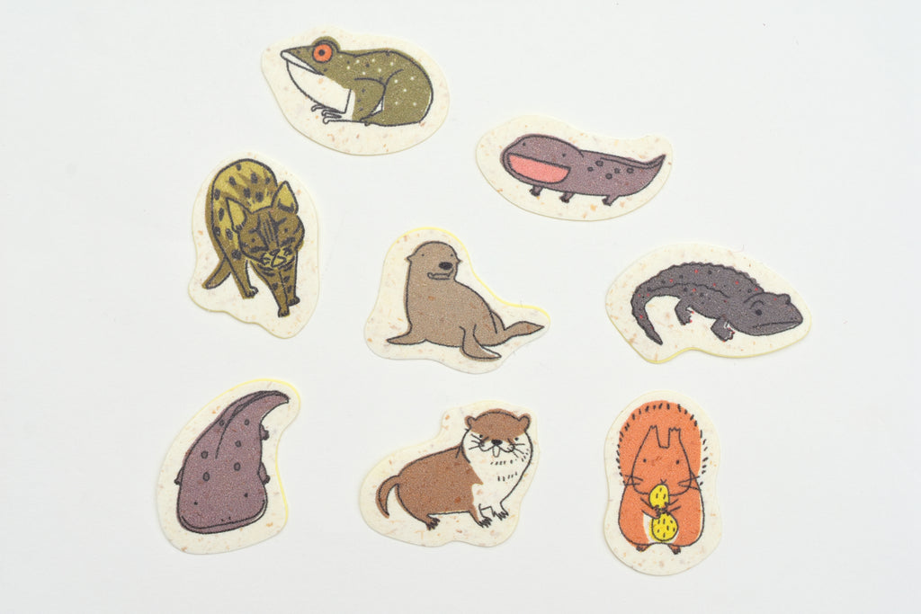 SEAL-DO Endangered Animals Flake Sticker - Species Of Japan – Yoseka ...