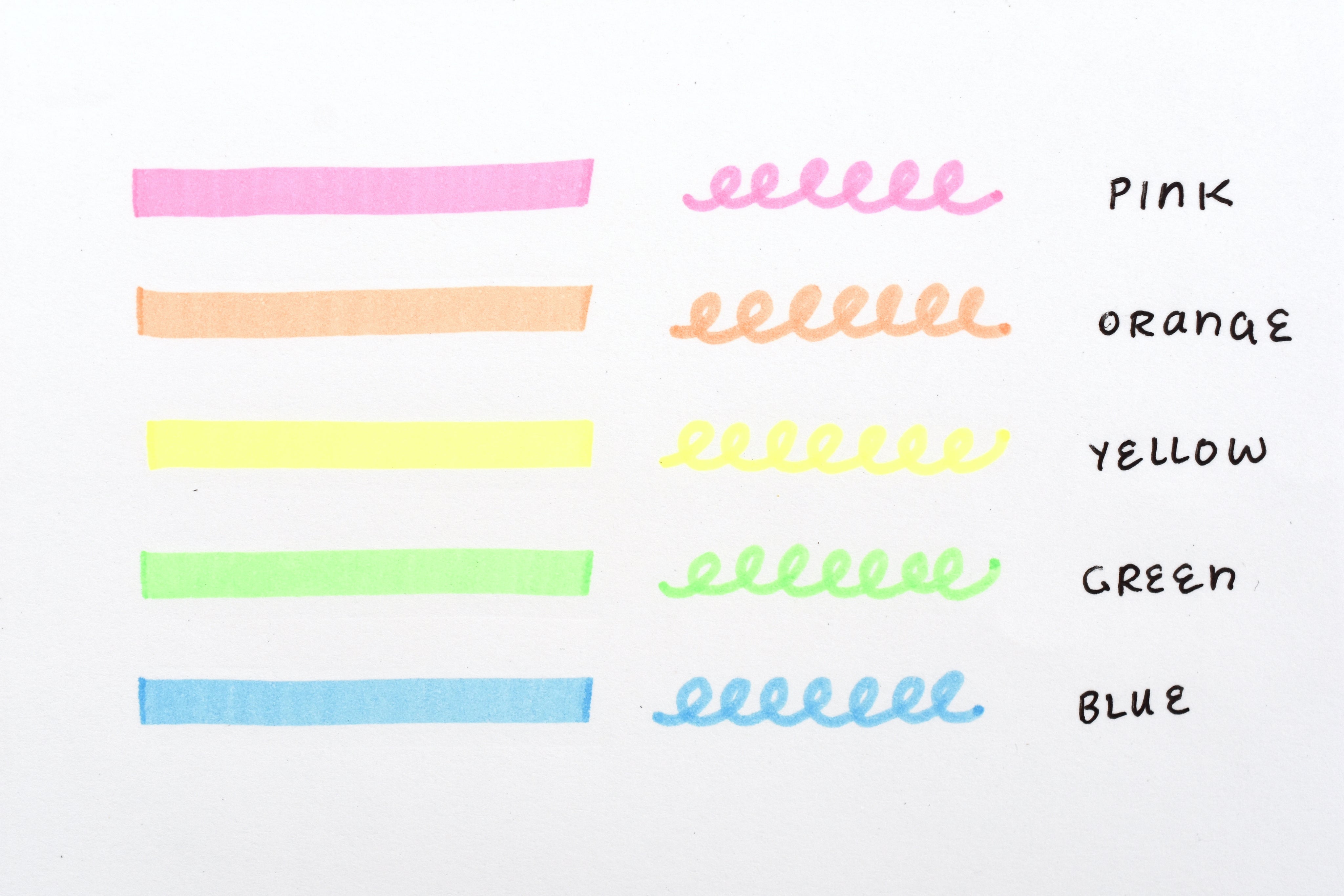 Pilot Kire-Na Dual Tip Highlighter - Set of 5 - Basic Colors – Yoseka Stationery