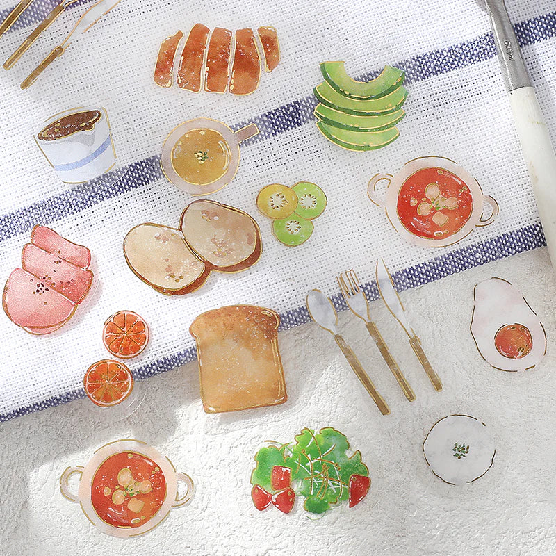 BGM Deco Clear Sticker - Food Diary - One Plate – Yoseka Stationery