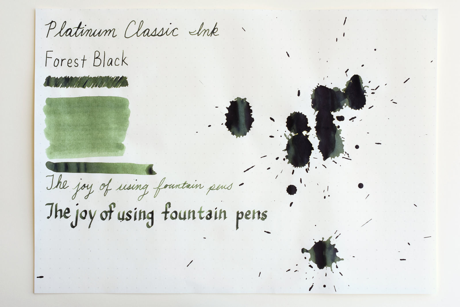 Platinum Classic Ink - Forest Black – Yoseka Stationery