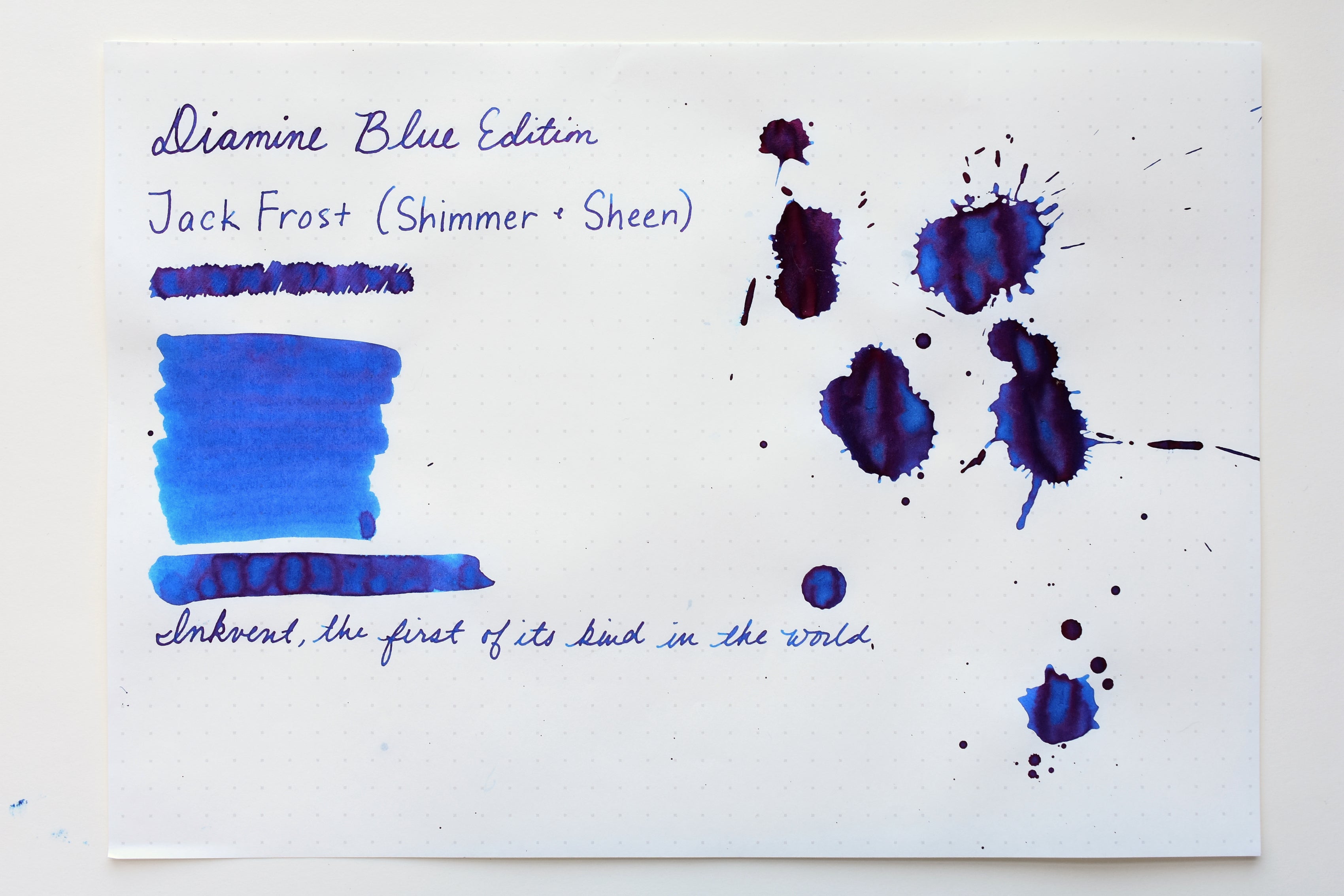 Ink Sample - Diamine Blue Edition – Yoseka Stationery