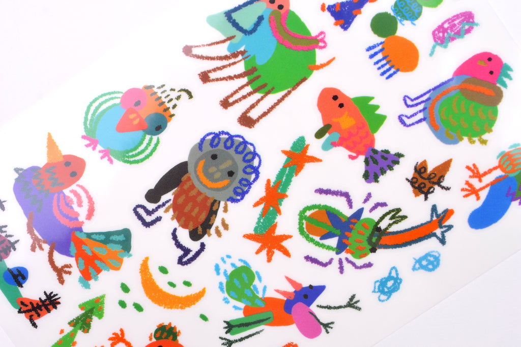Dan Wei Industry - Crayon Animals Print-On Sticker – Yoseka Stationery