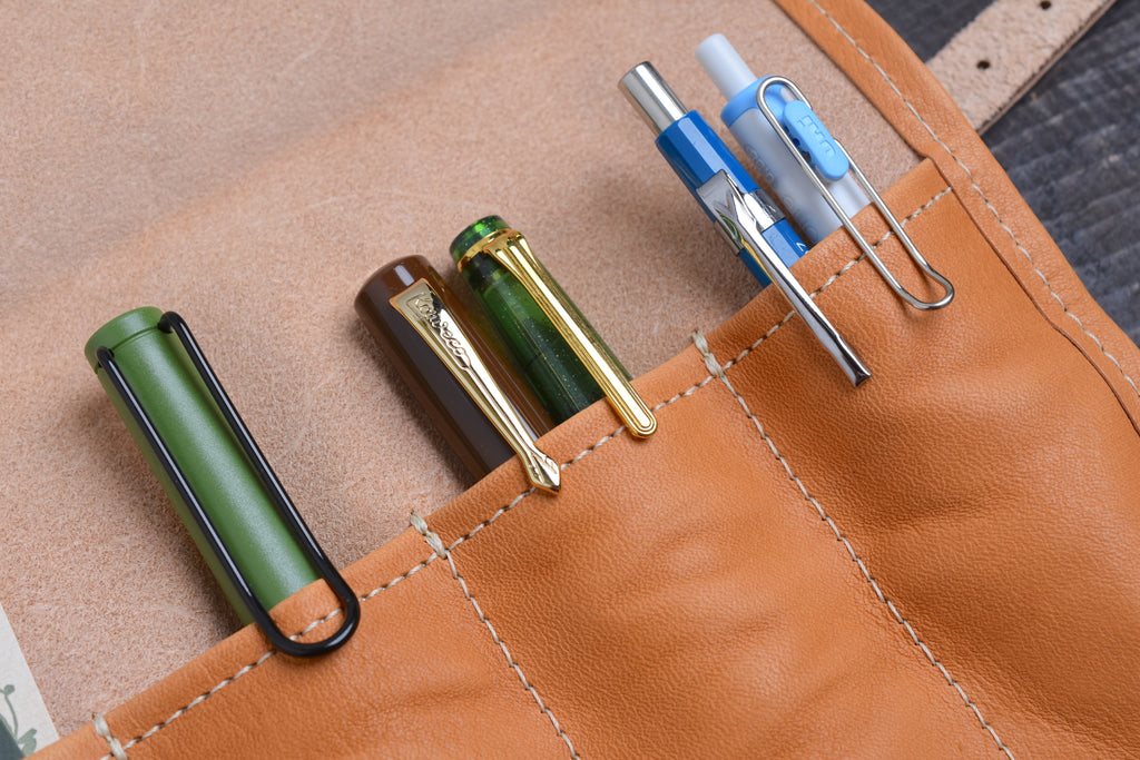 The Superior Labor Leather Roll Pen Case - Natural – Yoseka Stationery