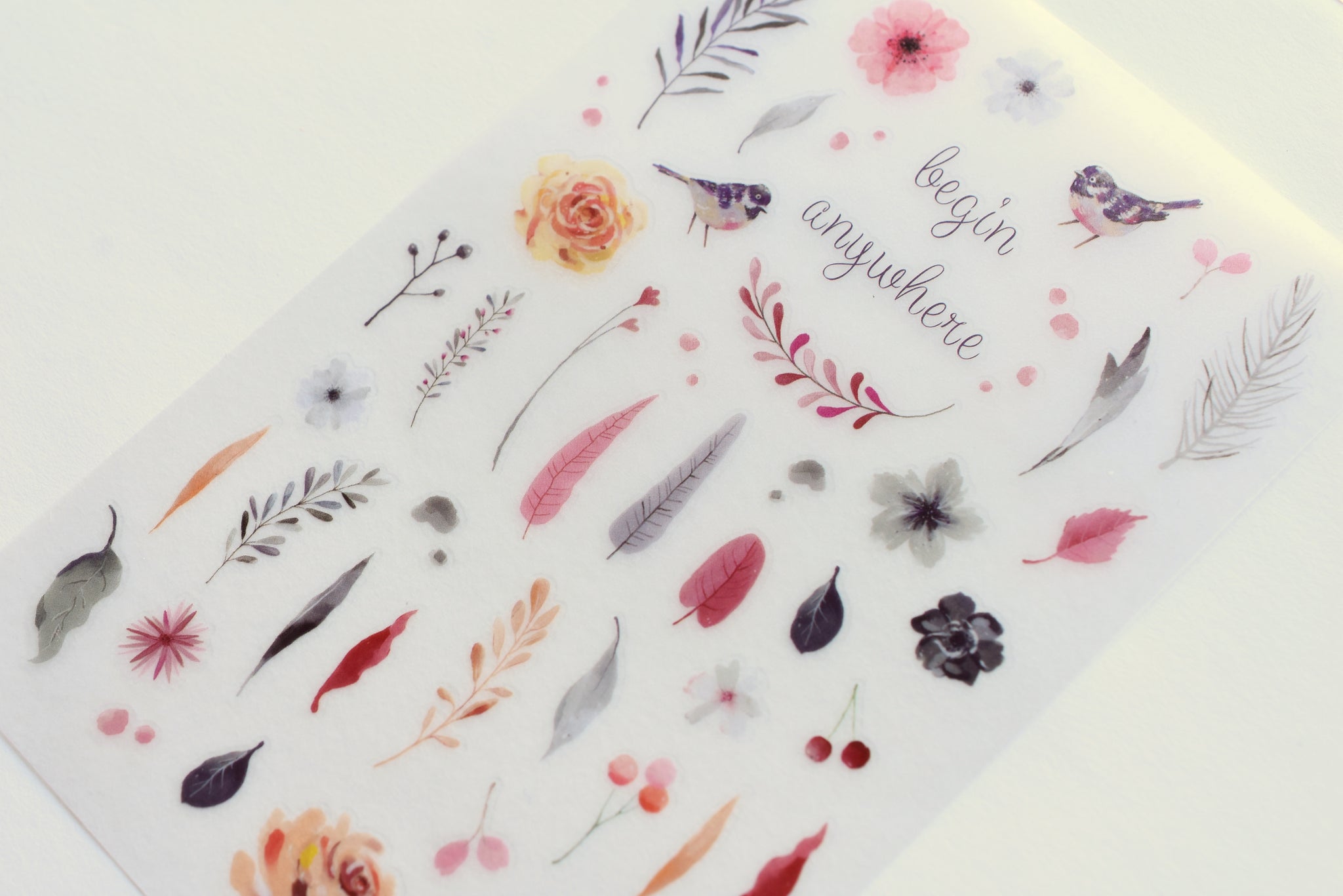 MU Print-On Stickers - Begin Anywhere - #122 – Yoseka Stationery