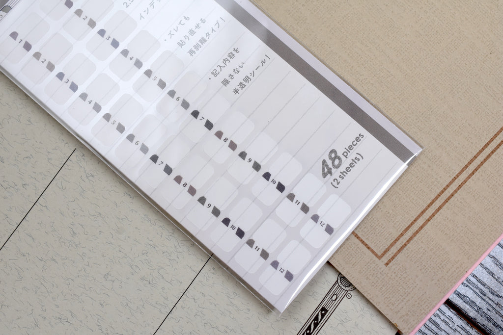 Midori Planner Index Label - Number Gray – Yoseka Stationery