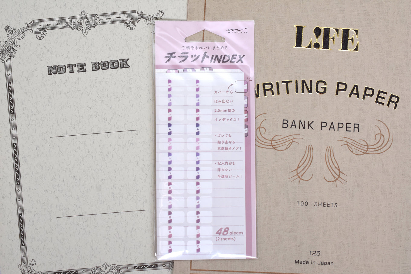 Midori Planner Index Label - Number Pink – Yoseka Stationery