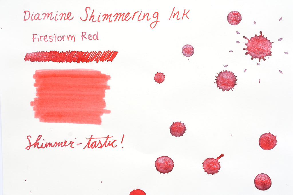 Diamine Shimmer Ink - Firestorm Red - 50mL – Yoseka Stationery