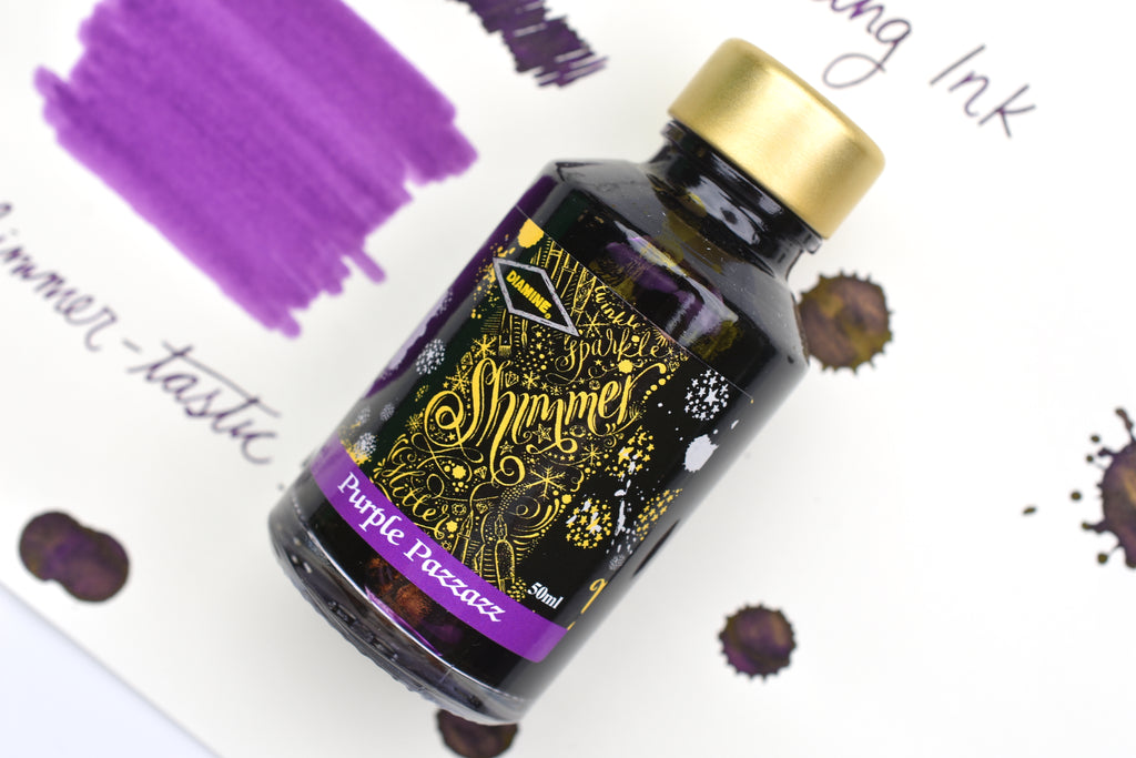 Diamine Shimmer Ink - Purple Pazzazz - 50mL – Yoseka Stationery