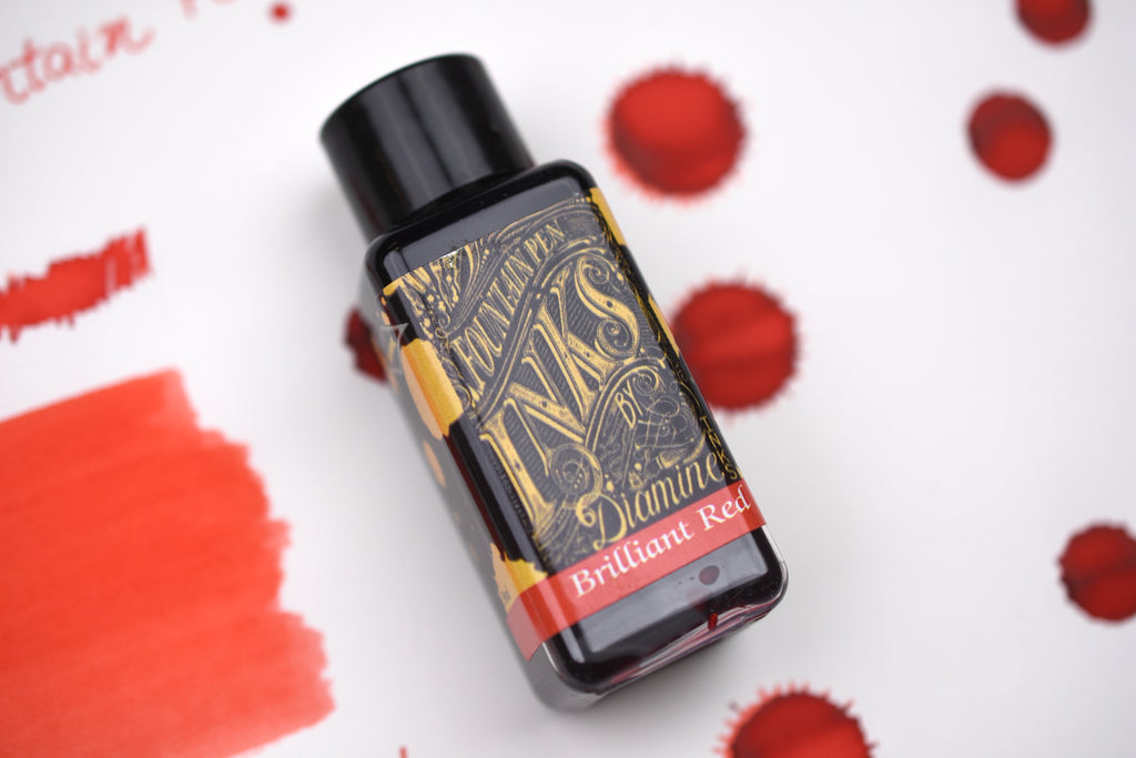 Diamine Fountain Pen Ink - Brilliant Red - 30mL – Yoseka Stationery