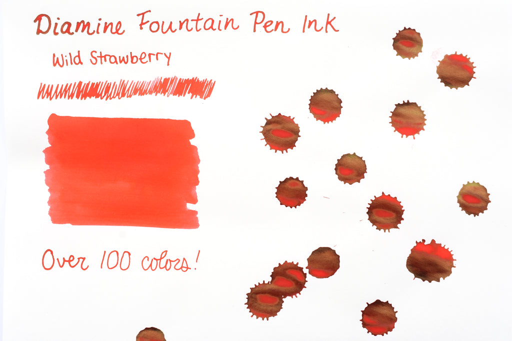 Diamine Fountain Pen Ink - Wild Strawberry - 30mL – Yoseka Stationery