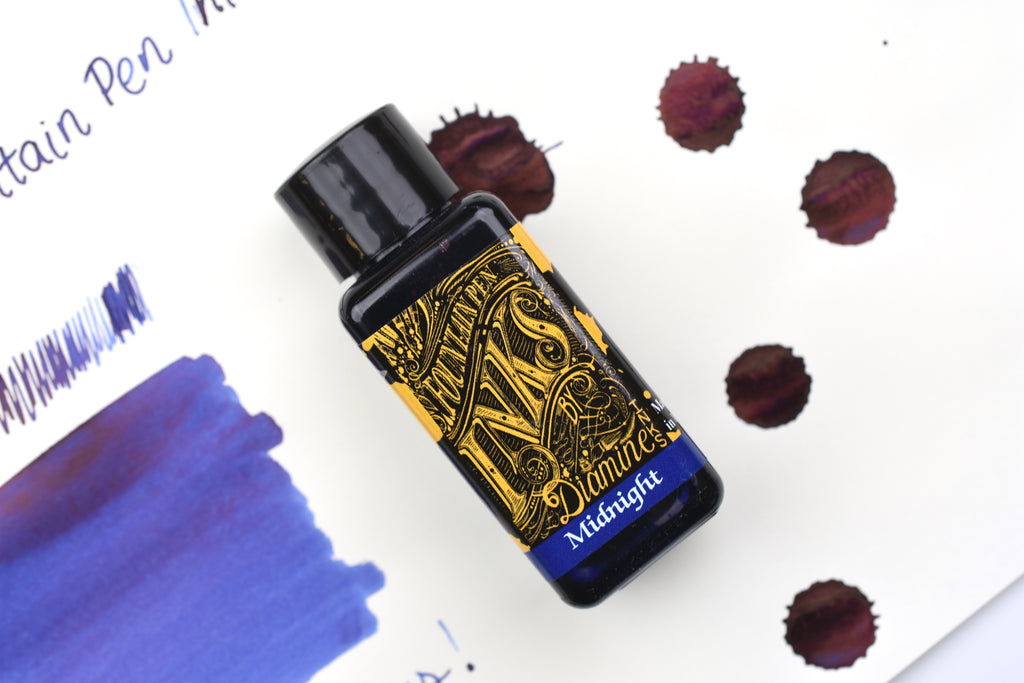 Diamine Fountain Pen Ink - Midnight - 30mL – Yoseka Stationery