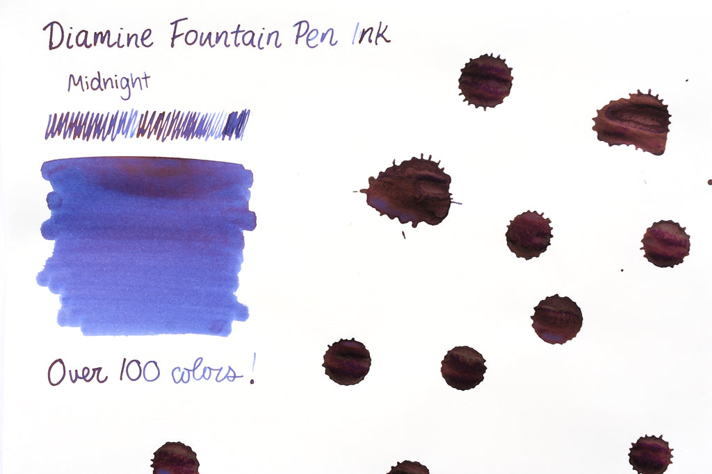 Diamine Fountain Pen Ink - Midnight - 30mL – Yoseka Stationery