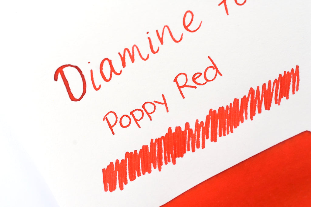 Diamine Fountain Pen Ink - Poppy Red - 30mL – Yoseka Stationery