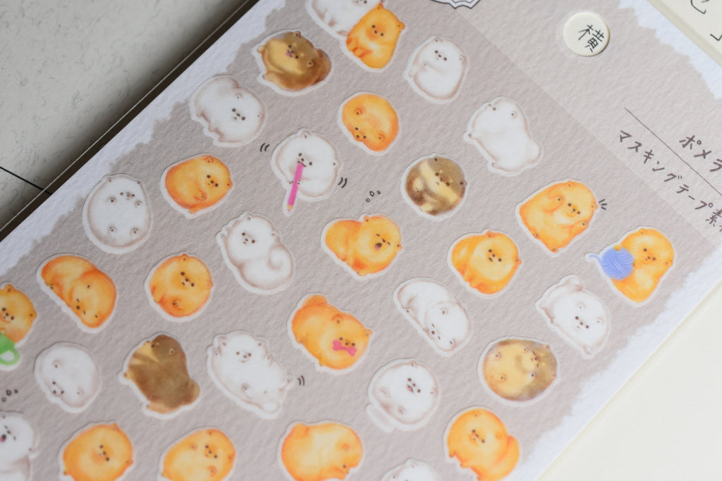 Chunky Animals Washi Stickers - Pomeranian – Yoseka Stationery
