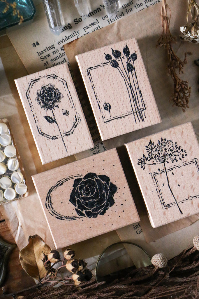 LCN Dried Flower Stamp Set F – Yoseka Stationery