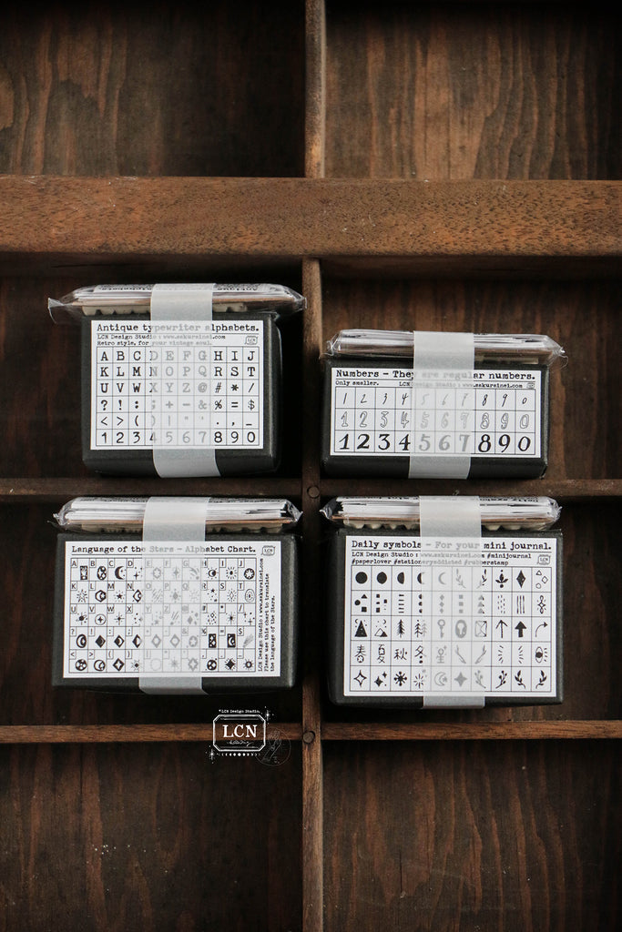 LCN DIY Mini Rubber Stamp Set - Antique Typewriter Alphabets (Limited ...