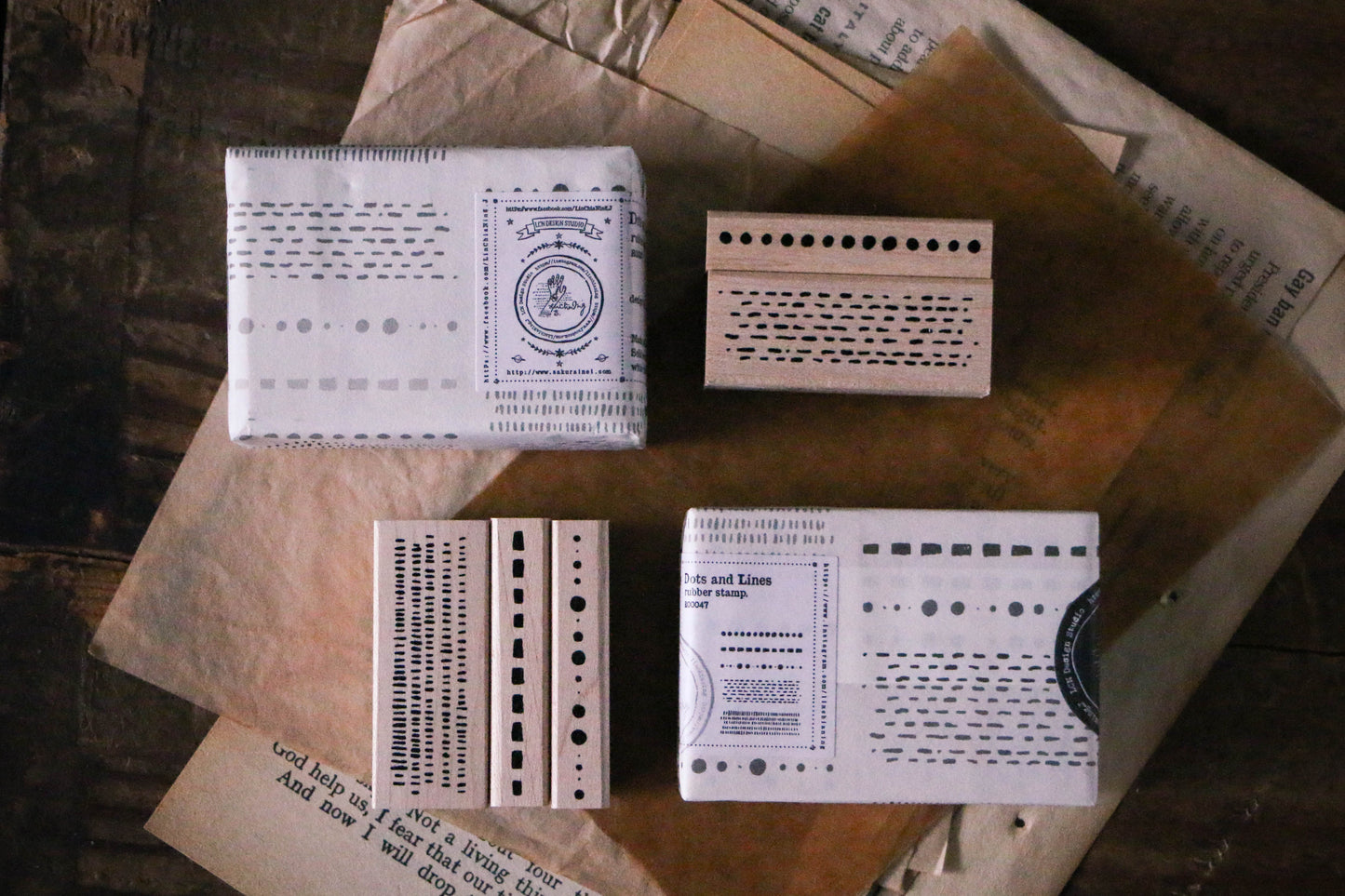 LCN Dots and Lines Stamp Set – Yoseka Stationery