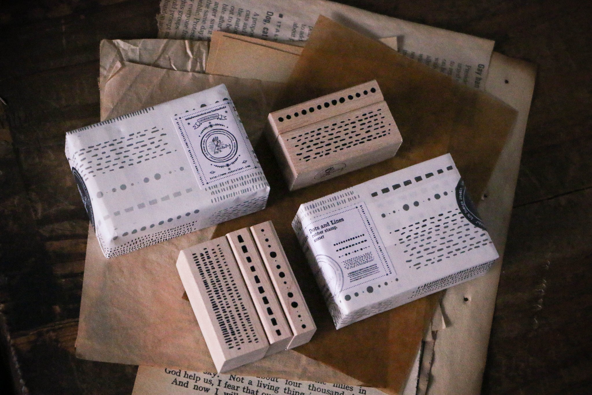 LCN Dots and Lines Stamp Set – Yoseka Stationery