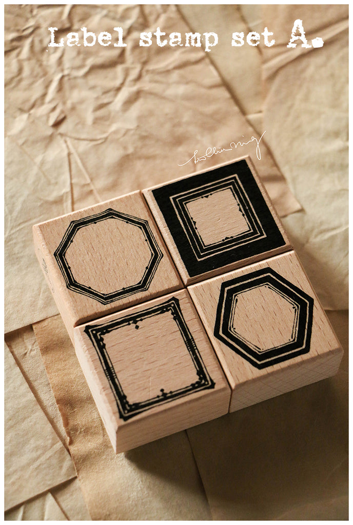LCN Vintage Label Stamp Set A – Yoseka Stationery