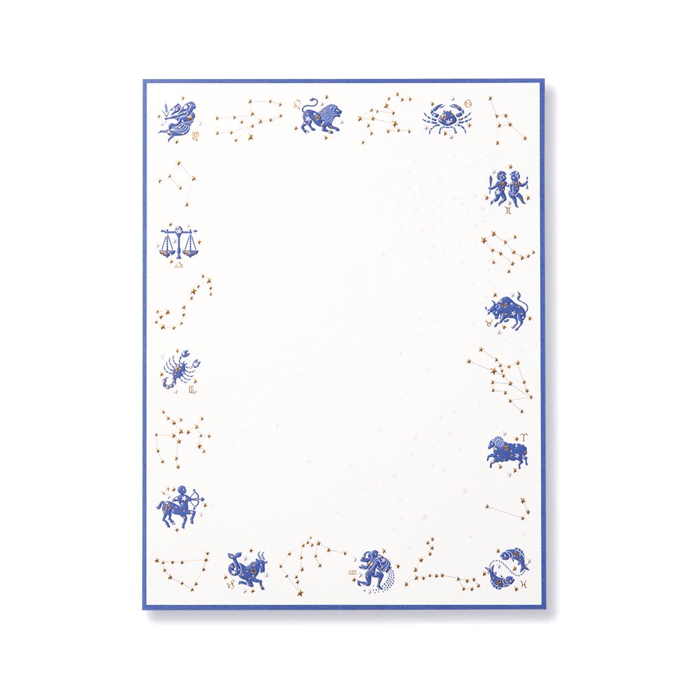 G.C. Press Letter Pad - Astrological Signs – Yoseka Stationery