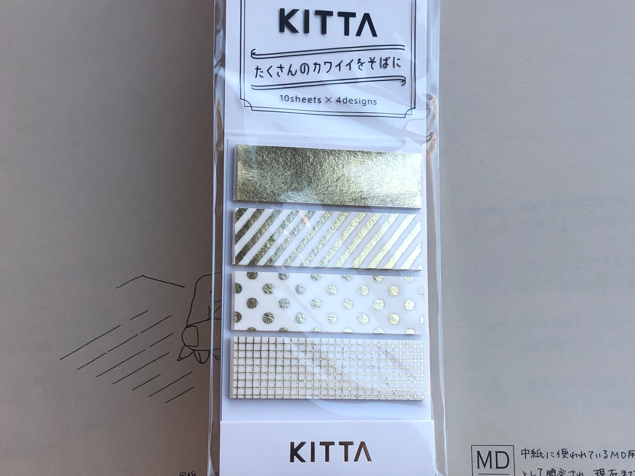 Kitta Portable Washi Tape - Gold – Yoseka Stationery